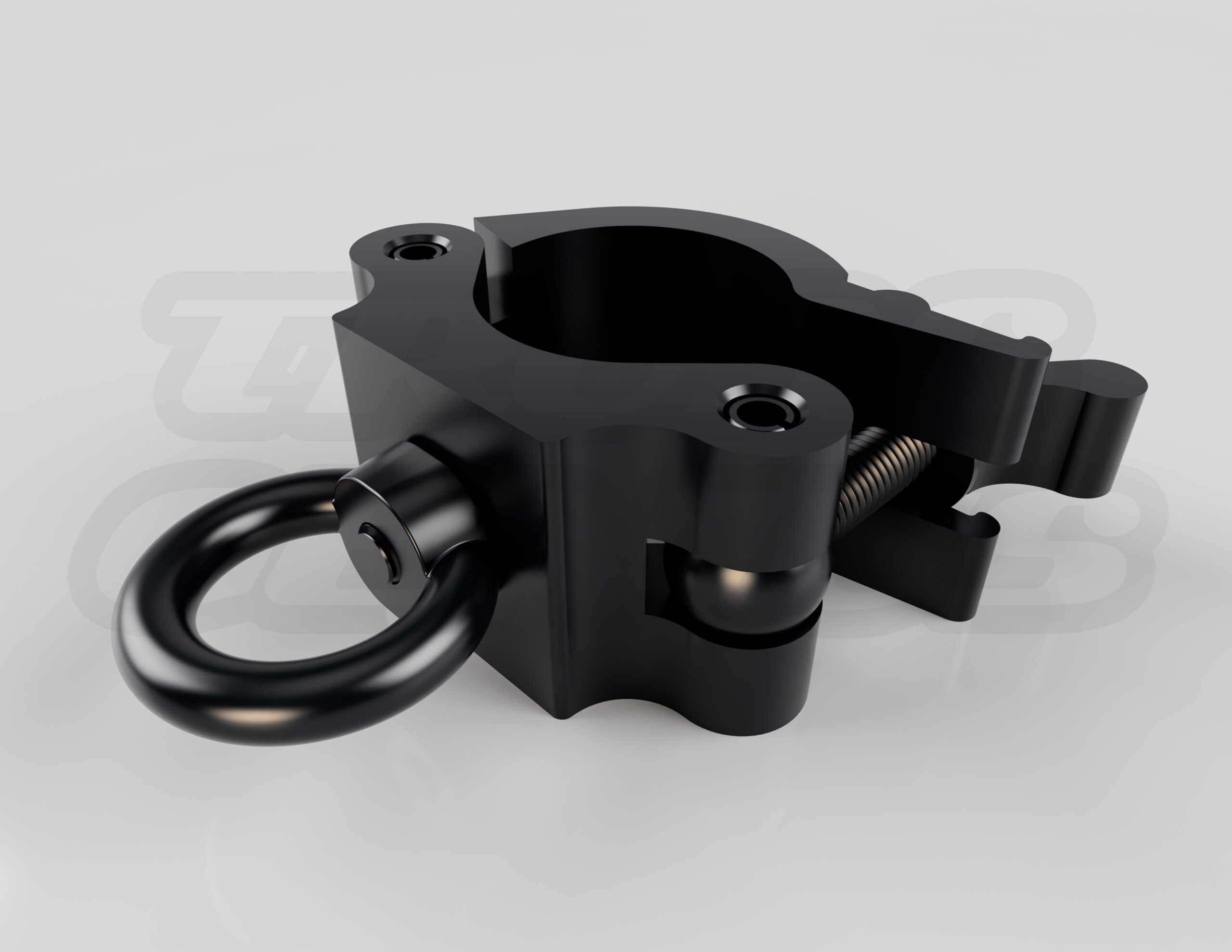 EVT50C-BEC – 2-Inch Black Medium Duty Clamp with Welded Lifting Eye Nut