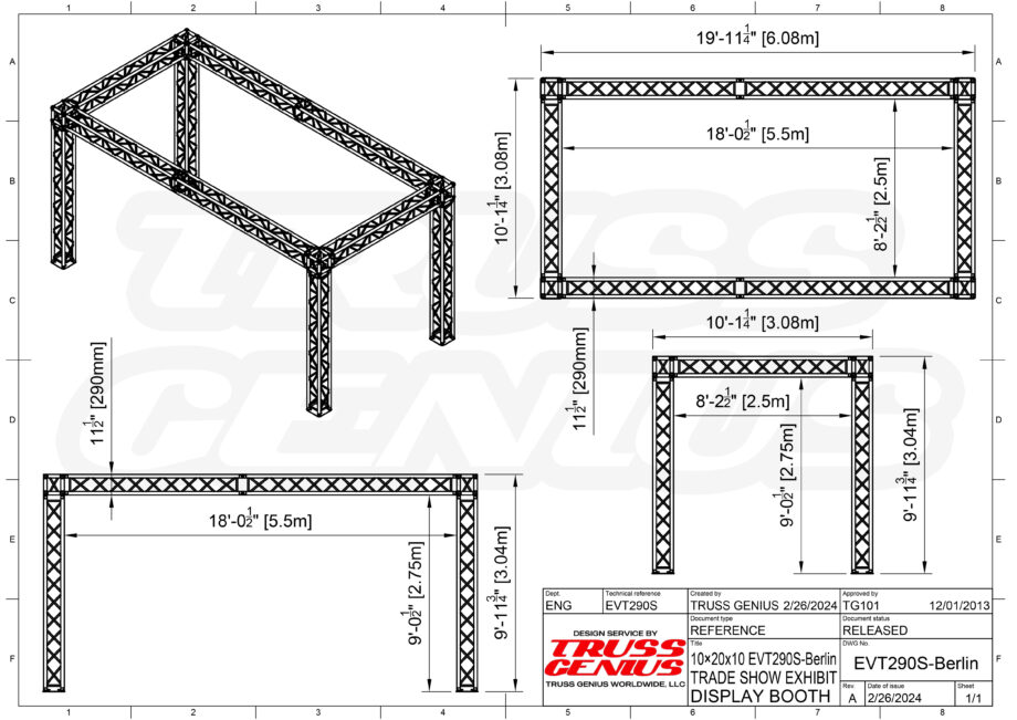 10x20 Trade Show Exhibit Display Booth | EVT290S-Berlin